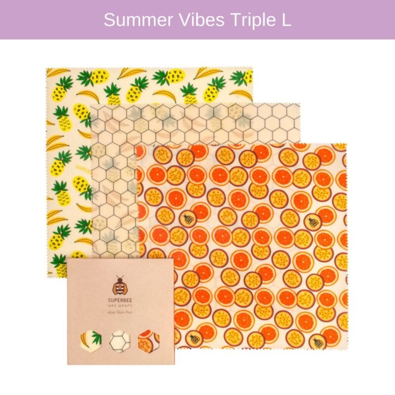 Eco Superbee Wax Wraps (Triple L Pack) – Purple Superfoods